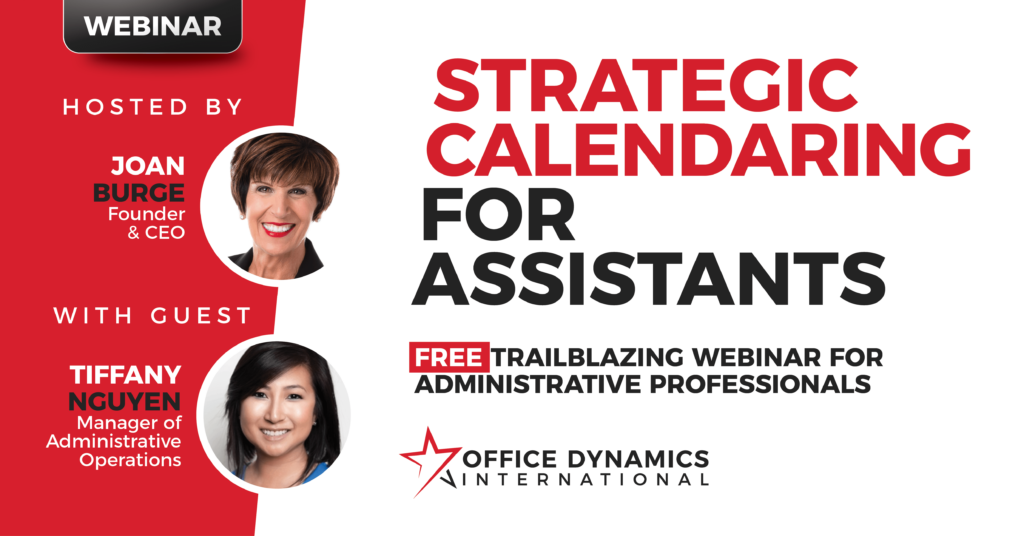 Strategic Calendaring for Administrative Assistants - Office Dynamics ...