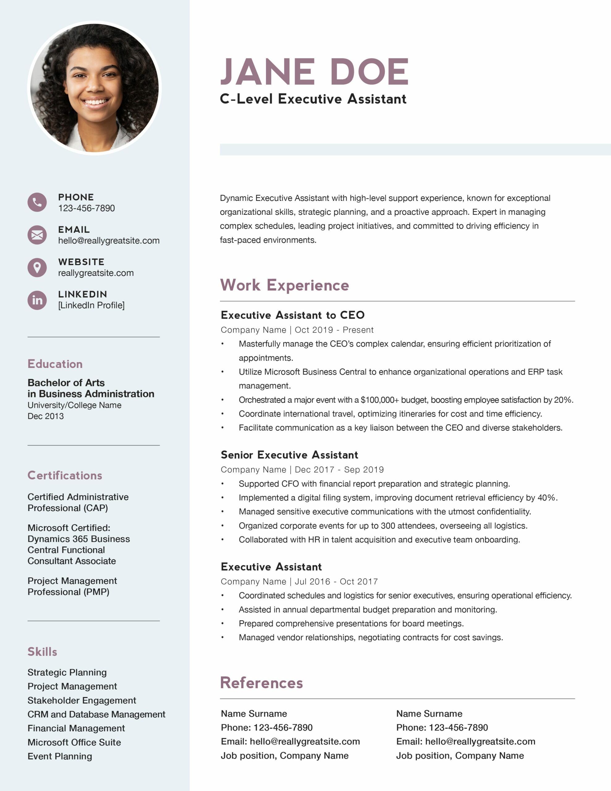Executive Assistant Resume Examples and Guide