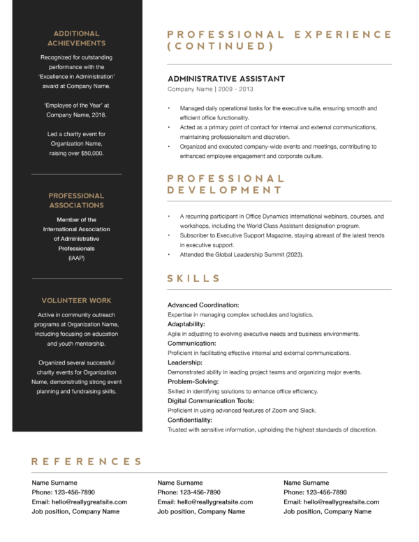 Executive Assistant Resume Examples and Guide
